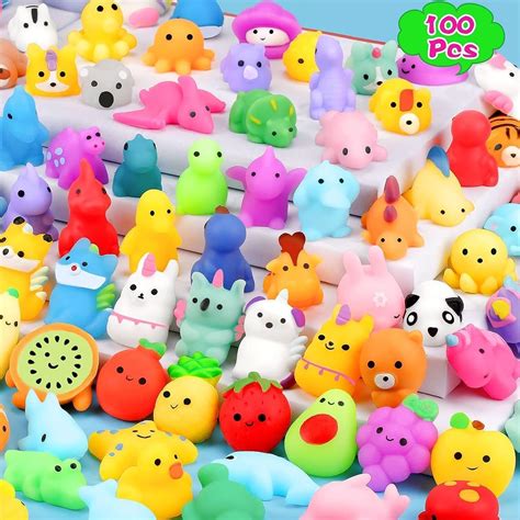Jdsty 100pcs Mochi Squishy Toys Kawaii Fidget Stress Relief Small