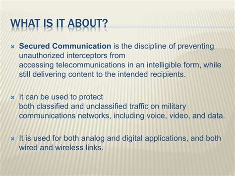 Secured Communication Ppt