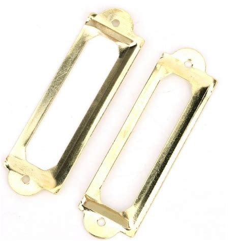 Eimeli Drawer Label Holder 20 Pcs Antique Style Office Library File