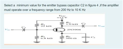 solved select a minimum value for the emitter bypass