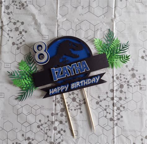 Jurassic Park Cake Topper Dinosaur Cake Topper Jurassic Park Theme