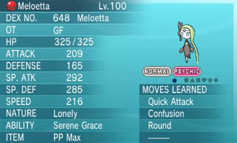 Meloetta Pokemon X