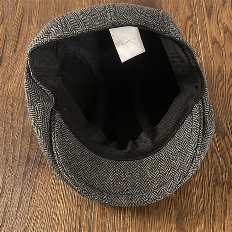 Classic Mens Stylish Caps Herringbone Newsboy Grandado
