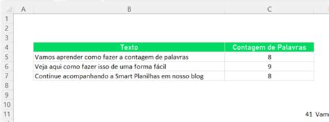 Como Contar Palavras No Excel Smart Planilhas