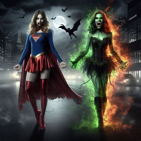 Battle Between Supergirl And Poison Ivy By Fanofvampires On Deviantart