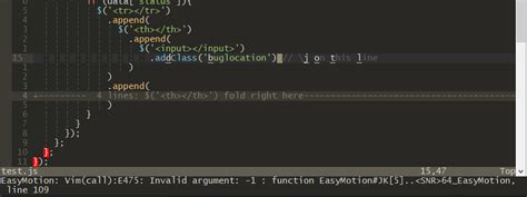 Line Motion Invalid Argument Issue Easymotion Vim Easymotion GitHub