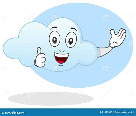 Smiling Cloud Character Stock Vector Illustration Of Symbol 29813390