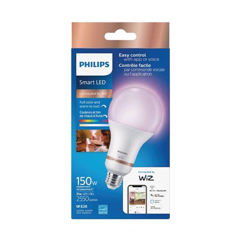 Philips Wiz Smart Led A23 E26 150w A Line Light Bulb Dimmable Full