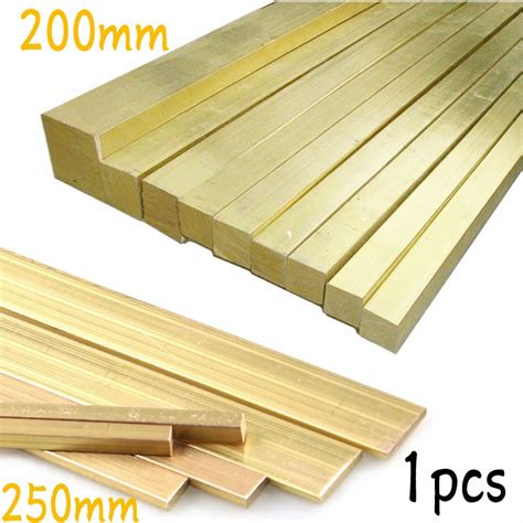 H59 Brass Flat Bar Plate Strip Length 200 250mm Metal Brass Solid Rod For Diy Tools Shopee