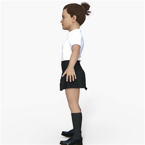 Realistic Teen Girl Rigged 3d Model Rigged Cgtrader