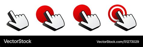 Click Cursor 3d Gold Icon Computer Mouse Vector Image