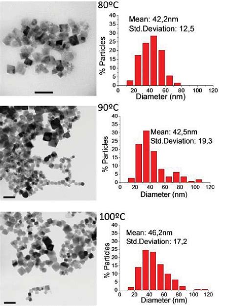 Tem Micrographs And Particle Size Distribution Of Mnps Produced Under Download Scientific