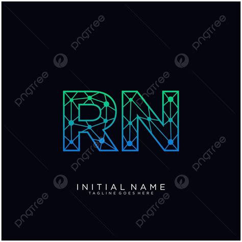Rn Letter Logo Icon Design Template Elements Line Trend Card Vector Rn Letter Logo Icon Design Template Elements Line Trend Card Vector
