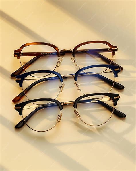 A Pair Of Eyeglasses With A Pair Of Glasses On A White Surface