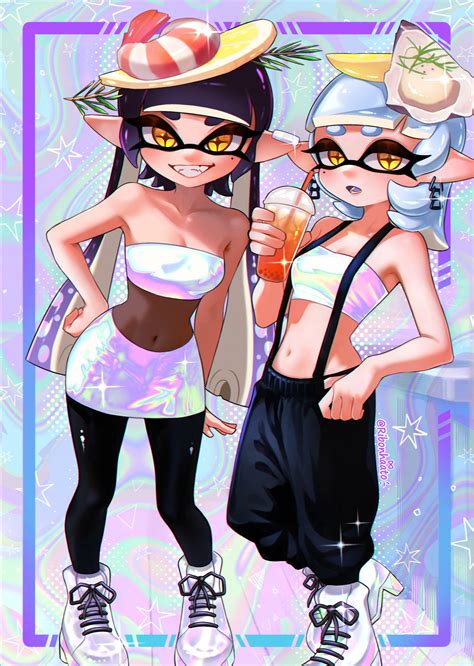 Ribonhaato Callie Splatoon Callie Summer Nights Splatoon Marie