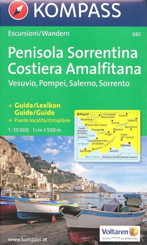 Sorrento Peninsula Amalfi Coast Hiking Map And Guide 150000 Kompass