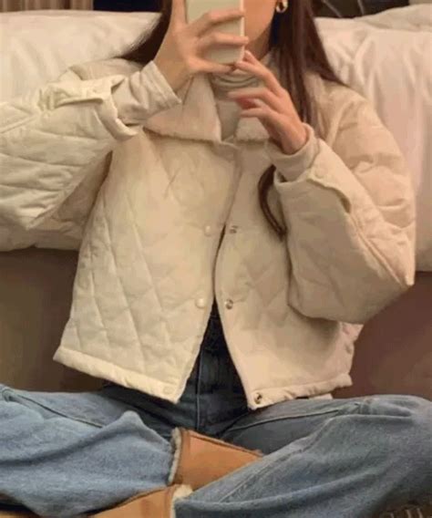 Fur카라깔깔이패딩 힙한숏패딩숏자켓경량패딩두툼한존재감아우터숏패딩깔깔이라인감예쁜 누빔패딩겨울필수품누빔자켓