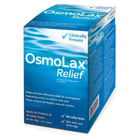 Buy Osmolax Relief Macrogol Osmotic Laxative Powder 35 Doses 595g
