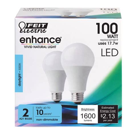 Feit Electric Enhance A21 E26 Medium Led Bulb Daylight 100 Watt