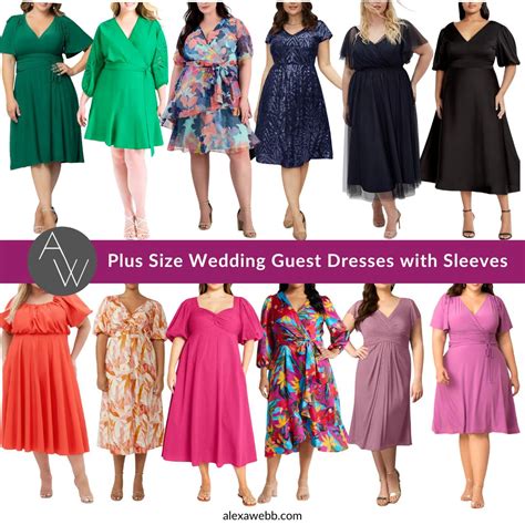 27 Plus Size Spring Wedding Guest Dresses With Sleeves Alexa Webb