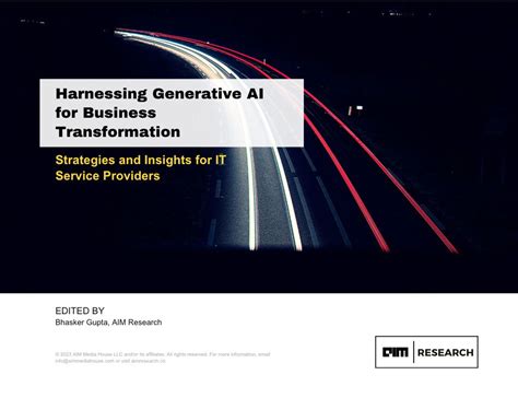 Harnessing Generative Ai For Business Transformation Strategies And