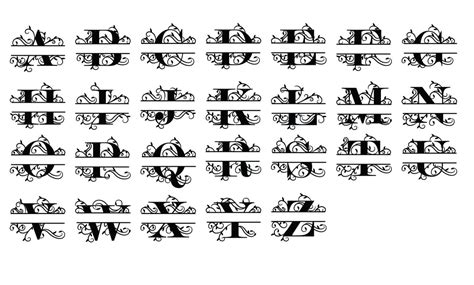 Swirl Initial Split Monogram Story In Steel