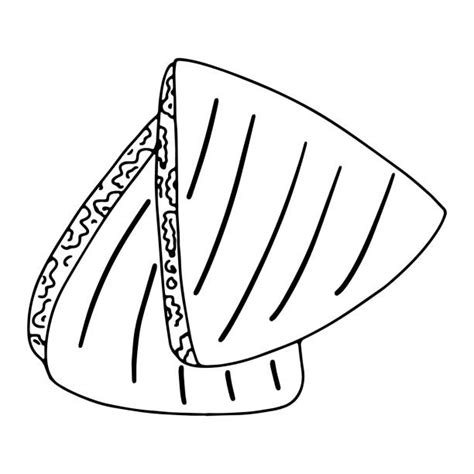 Quesadilla Coloring Page Ai Generated Silhouette Quesadilla Mexican