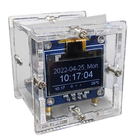 Esp8266 Diy Electronic Kit Clock Oled Display Connect Mit Shell Diy