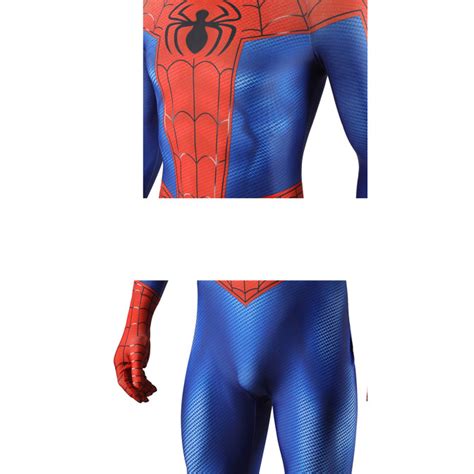 Spider Man Classic Spider Man Costume Blue And Red Bodysuit Mask Spider