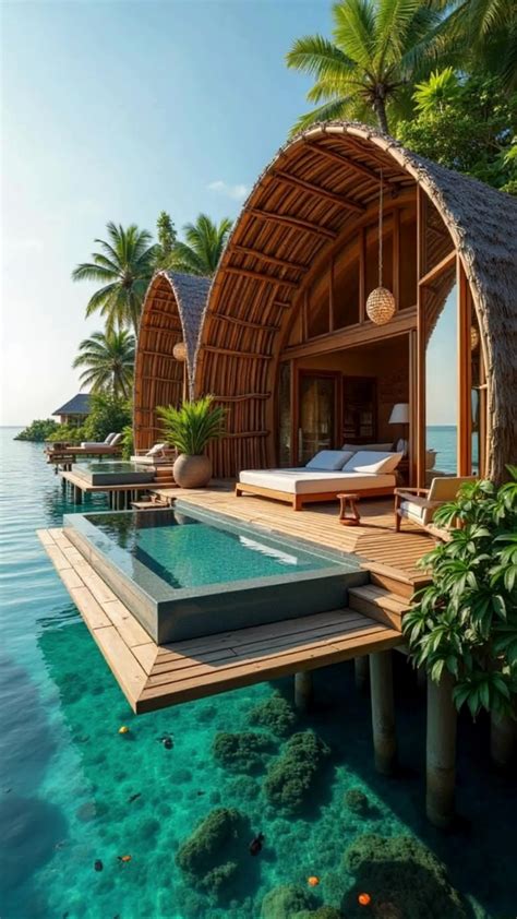 Luxury Overwater Bungalow With Private Pool And Stunning Tropical Views