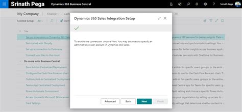 Dynamics 365 Business Central Integration With Dynamics 365 Sales Srinath Pega