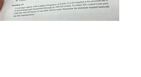 solved problem 13 ﻿avoid aliasing and transmitted through an