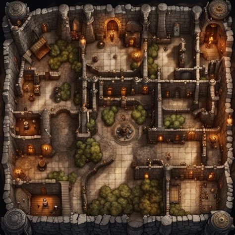 Intricately Detailed Map Of A Dungeon All Credit To Andromeda Dromeda
