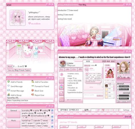My Spacehey ♪ Blog Website Design Myspace Layout Cute Website