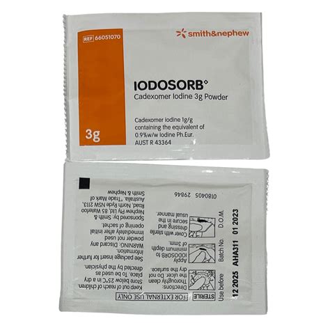 Smith And Nephew Iodosorb Cadexomer Iodine Powder 3gm Sachet Medisa