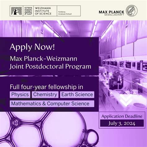 Weizmann Institute Of Science On Linkedin Four Year Postdoctoral