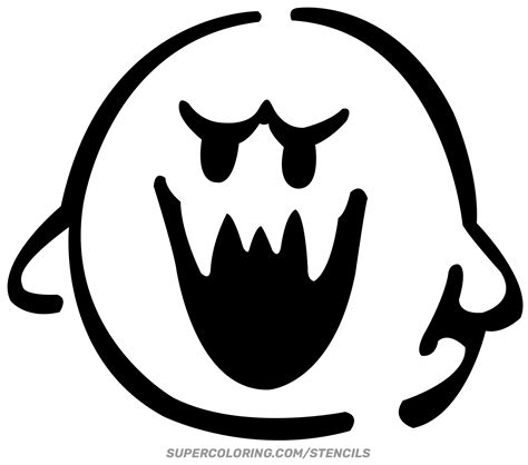 Angry Little Ghost Stencil Free Printable Papercraft Templates