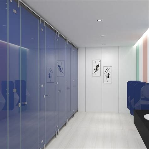 Premium Glass Toilet Partitions For Airports 5 Year Warranty 40