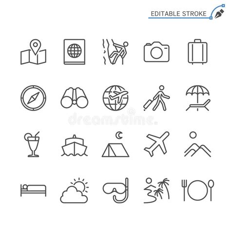 Statistics Outline Icon Set Stock Vector Illustration Of Computer Graphic 132831242