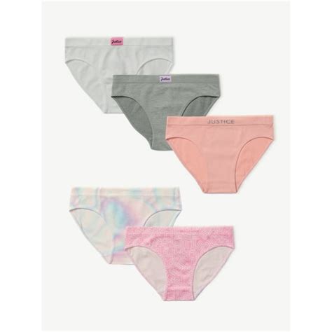 Justice Girls Shades Collection Bikini Undies 5 Pack Sizes 6 16