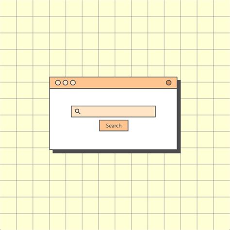premium vector internet browser search bar on computer tab