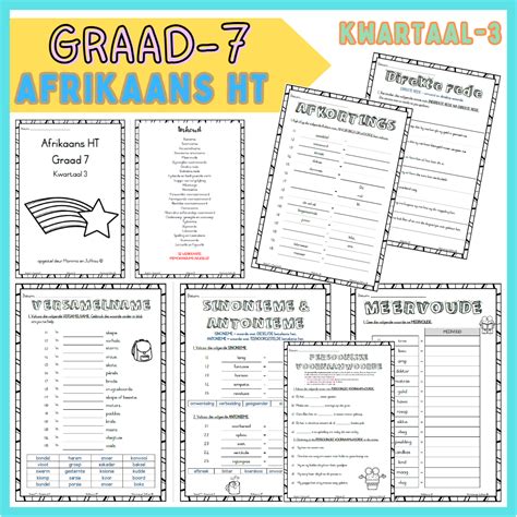 Graad 7 Afrikaans Ht Kwartaal 1 Werkboekie • Teacha