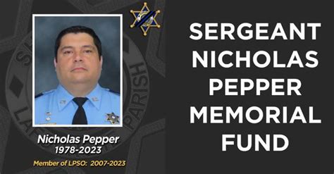 Lpso Announces Sergeant Nicholas Pepper Memorial Fund The Times Of Houmathibodaux