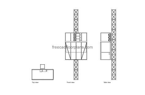 Passenger Hoist Free Cad Drawings