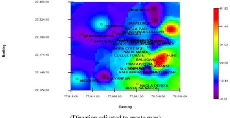 Figure 3 From Applying Kriging Approach On Pollution Data Using Gis Software Semantic Scholar