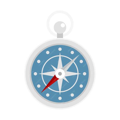 Premium Vector Navigation Ship Compass Icon Flat Illustration Of Navigation Ship Compass