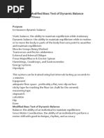 Modified Bass Dynamic Balance Test Pdf Language Arts And Discipline