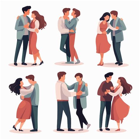 Collection Of Diverse Cartoon Characters Embracing With Love And Unity