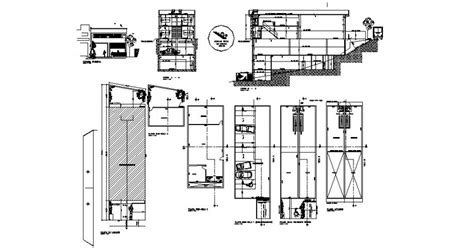 Store Elevation Constructive Section And Structure Auto Cad Drawing Details Dwg File