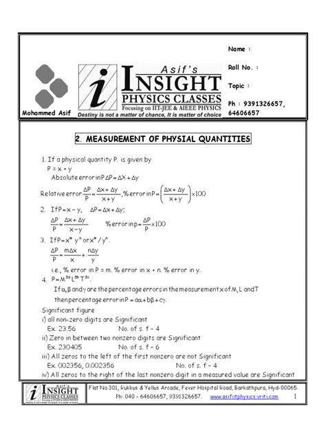 Eamcet Formula In Physics1 Pdf Force Lift Force